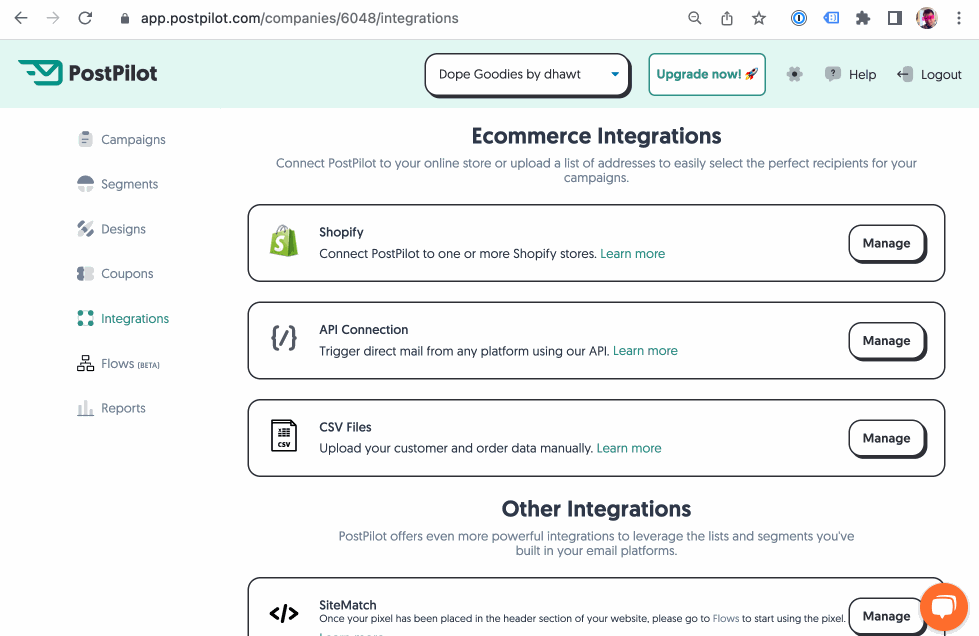 Integrating Sendlane with PostPilot